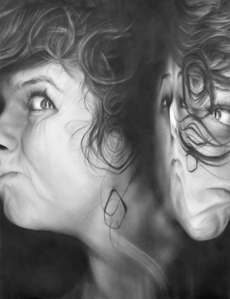 "Surfaced" Graphite on Paper Drawings by Melissa Cooke