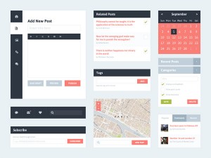 Free Flat User Interface Kits of Widgets by Riki Tanone