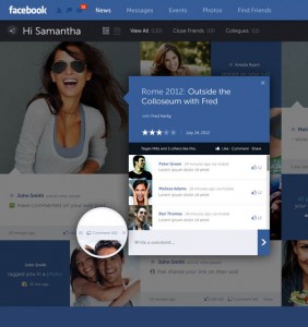Facebook Web Design and User Interface Concept by Fred Nerby