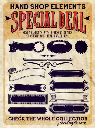 Hand Shop - Handmade Vintage Font Packs by Fontscafe