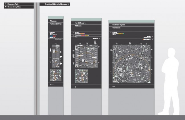 WalkNYC Wayfinding System for NYC Department of Transportation