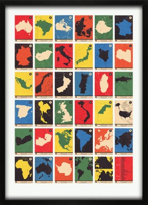 Atlas Maps Countries A to Z Alphabet Print by 67 Inc