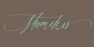 Shameless Calligraphic Script Font by Positype