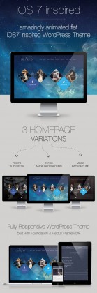 De7igner - Flat iOS7 Inspired OnePage WordPress Theme