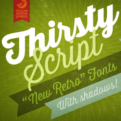 Thirsty Script - Vintage Font Family