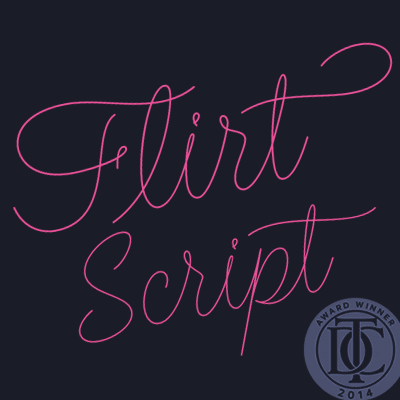 Flirt Script font from type foundry Positype