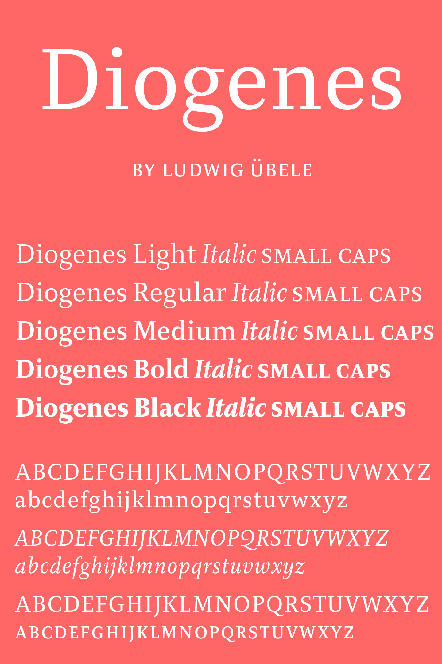 The Diogenes Font Family by Ludwig Übele