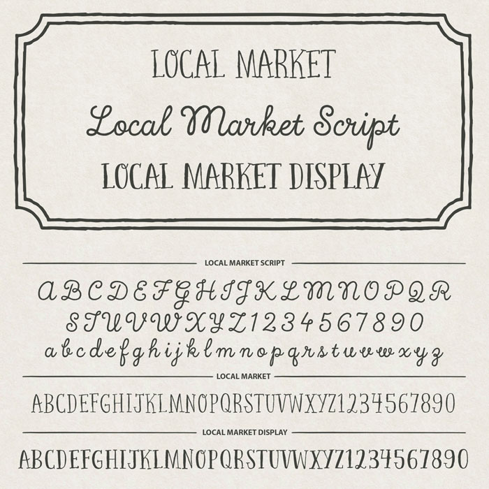 Local Market - Handmade Fonts and Ornaments