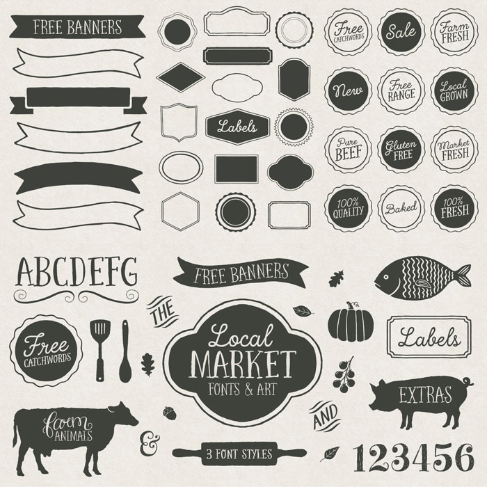 Local Market - Handmade Fonts and Ornaments