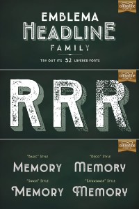 Emblema Headline Font Family
