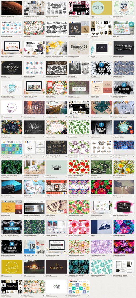 Creative Market's May 2015 Big Bundle of Graphic Products