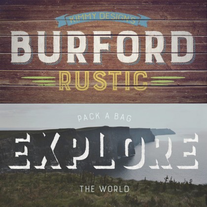 Burford Rustic - Weathered and Textured Type Family