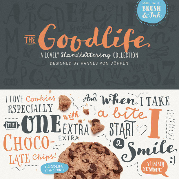 Goodlife Type Family - Handlettering Fonts from HVD Fonts