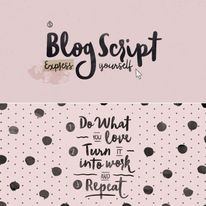 Blog Script - Hand Drawn Typeface from Sudtipos