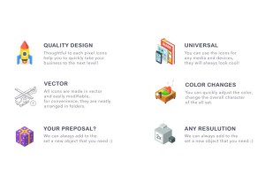 Isometric Flat Icons for Download