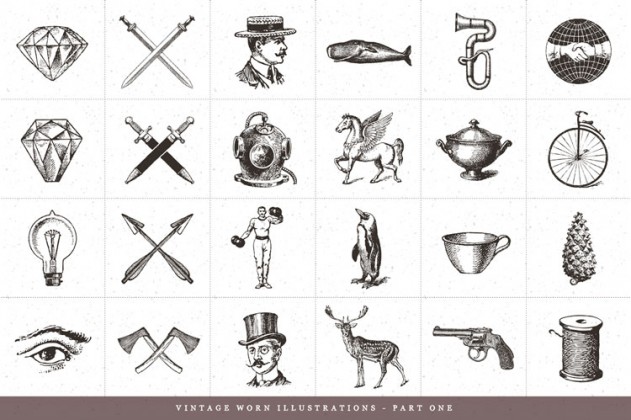 Vintage Worn Badge and Logo Toolkit for Download