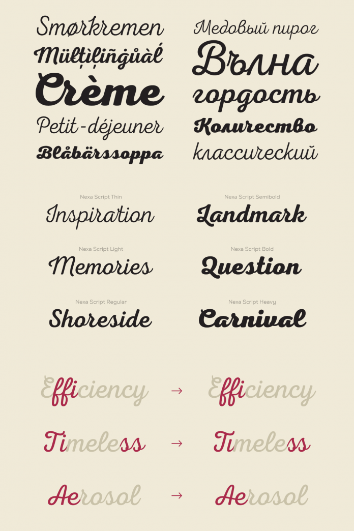 Nexa Script Font Family from Fontfabric