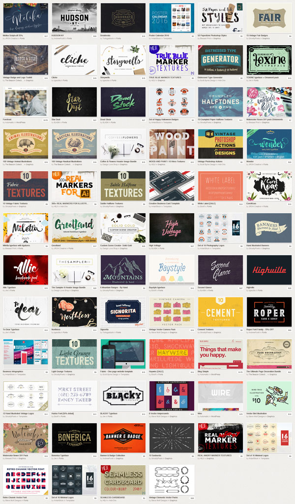 October Big Bundle 2015 from Creative Market