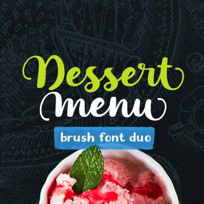 Dessert Menu – Brush Fonts