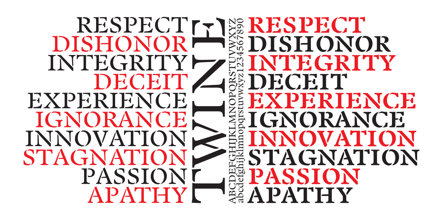 Twine Font – Stencil Typeface from Wilton Foundry