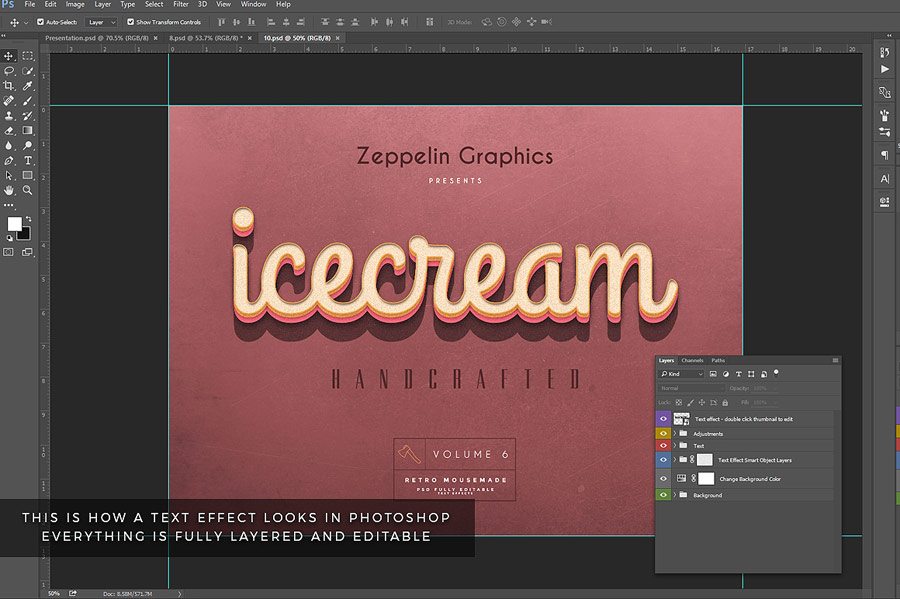 Vintage Text Effects for Adobe Photoshop
