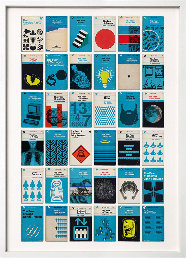 Phobias Book Covers A to Z Poster by 67 Inc