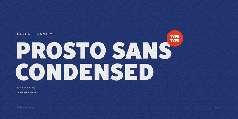 TT Prosto Sans Condensed Font Family