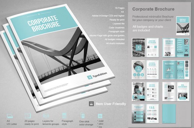 Corporate Brochure Template for Adobe InDesign