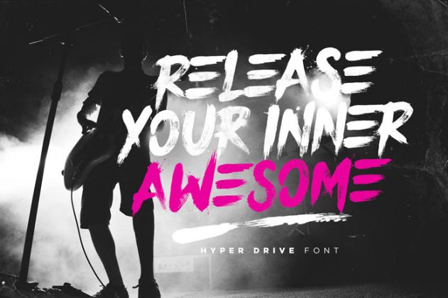 Hyper Drive Brush Font