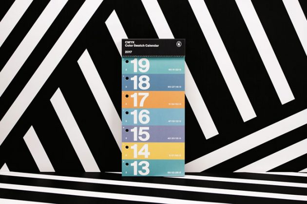 CMYK Color Swatch Calendar 2017