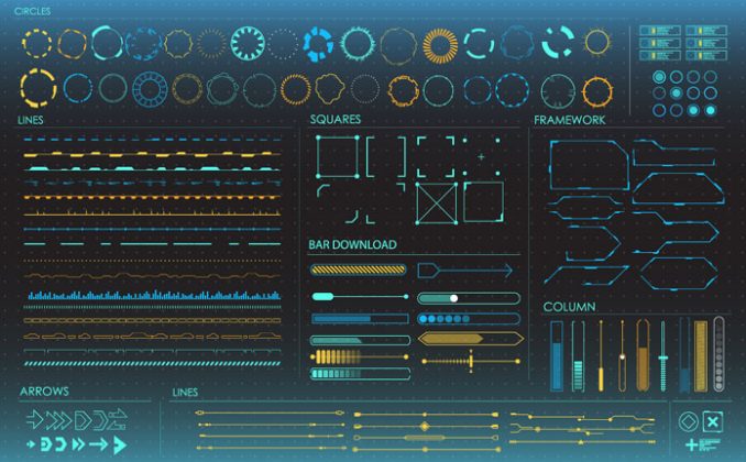 Futuristic HUD Graphics