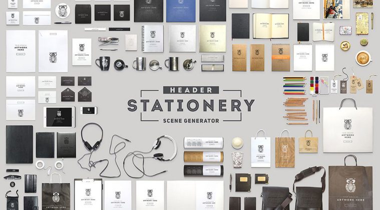 Photoshop Header Stationery Scene Generator