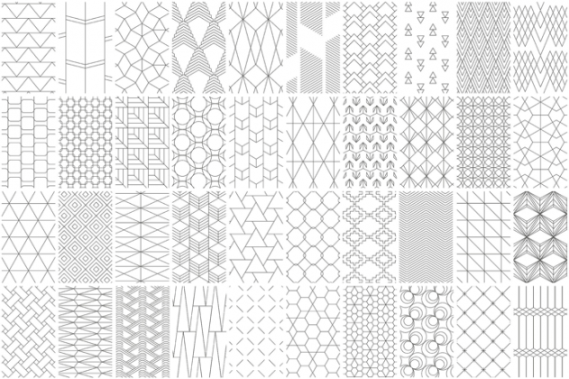 40 Seamless Geometric Line Patterns