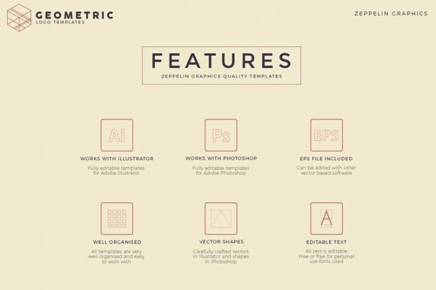 Geometric Logo Templates from Zeppelin Graphics