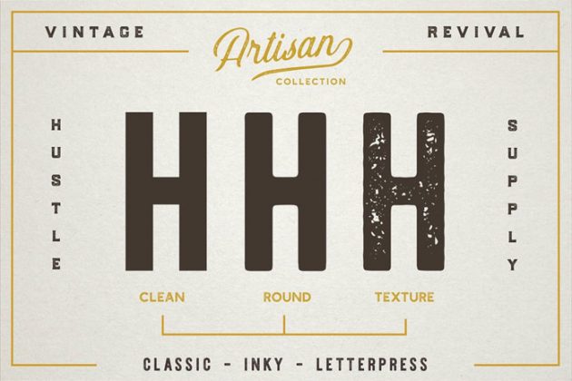 Retro Fonts and Vintage Logos: Artisan Collection