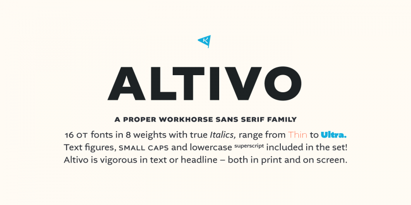 Altivo Font Family by Kostic Type Foundry