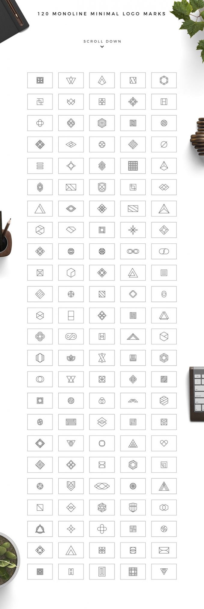 Line based Logo Templates by Davide Bassu