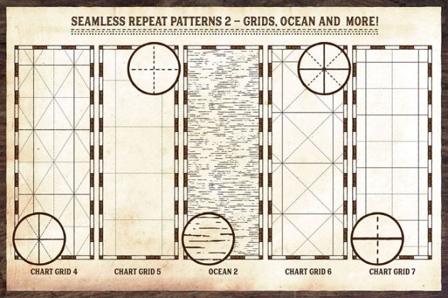 Vintage Nautical Map Templates