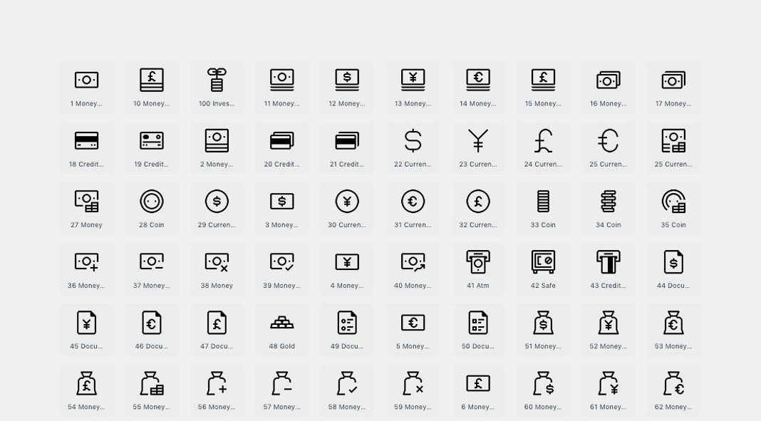 Over 1600 Minimalist Line Icons in Several File Formats