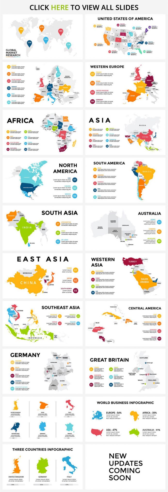 Infographic Maps in Different Formats