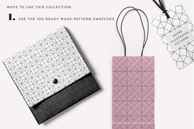 100 Graphic Tiles: Seamless Patterns as Vector and Image Files