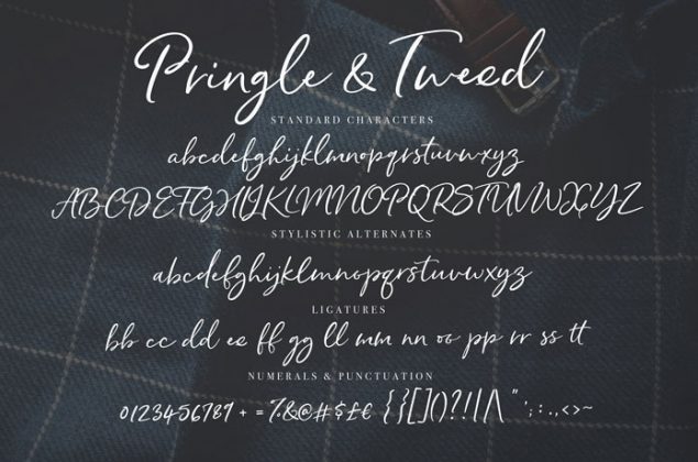 Pringle and Tweed Script Fonts by Nicky Laatz