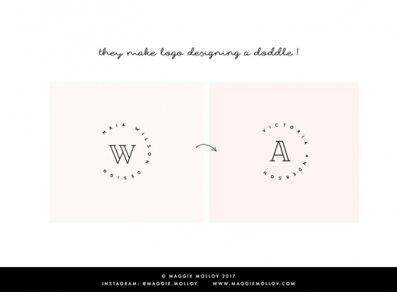 Logotype templates: Text-Based Editable Logos