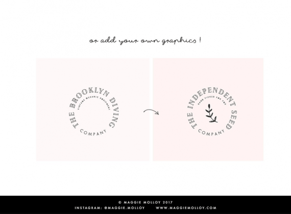 Logotype templates: Text-Based Editable Logos