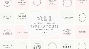 Logotype templates: Text-Based Editable Logos