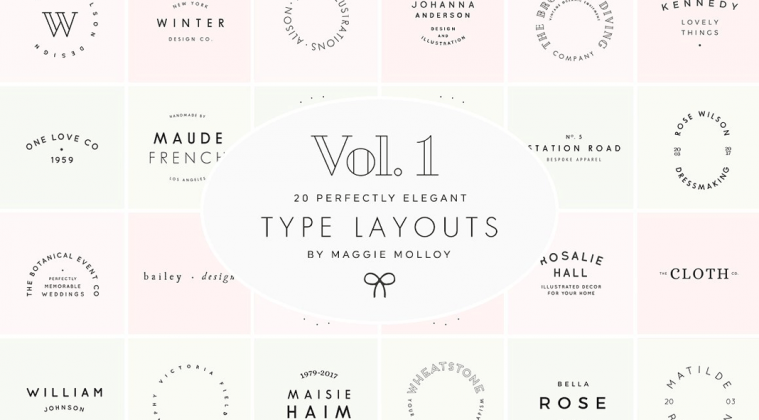 Logotype templates: Text-Based Editable Logos