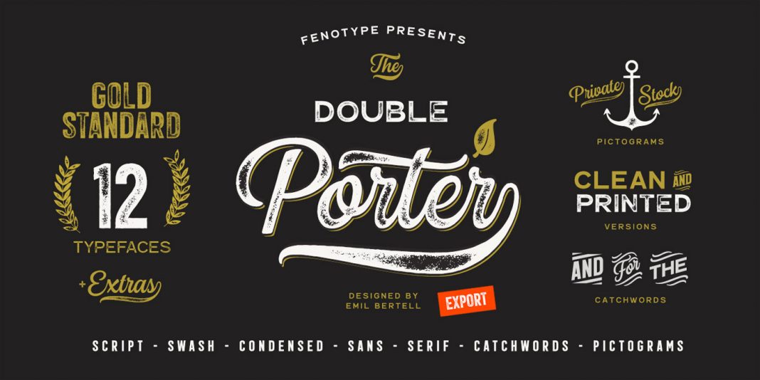 Double Porter Vintage Fonts from Fenotype