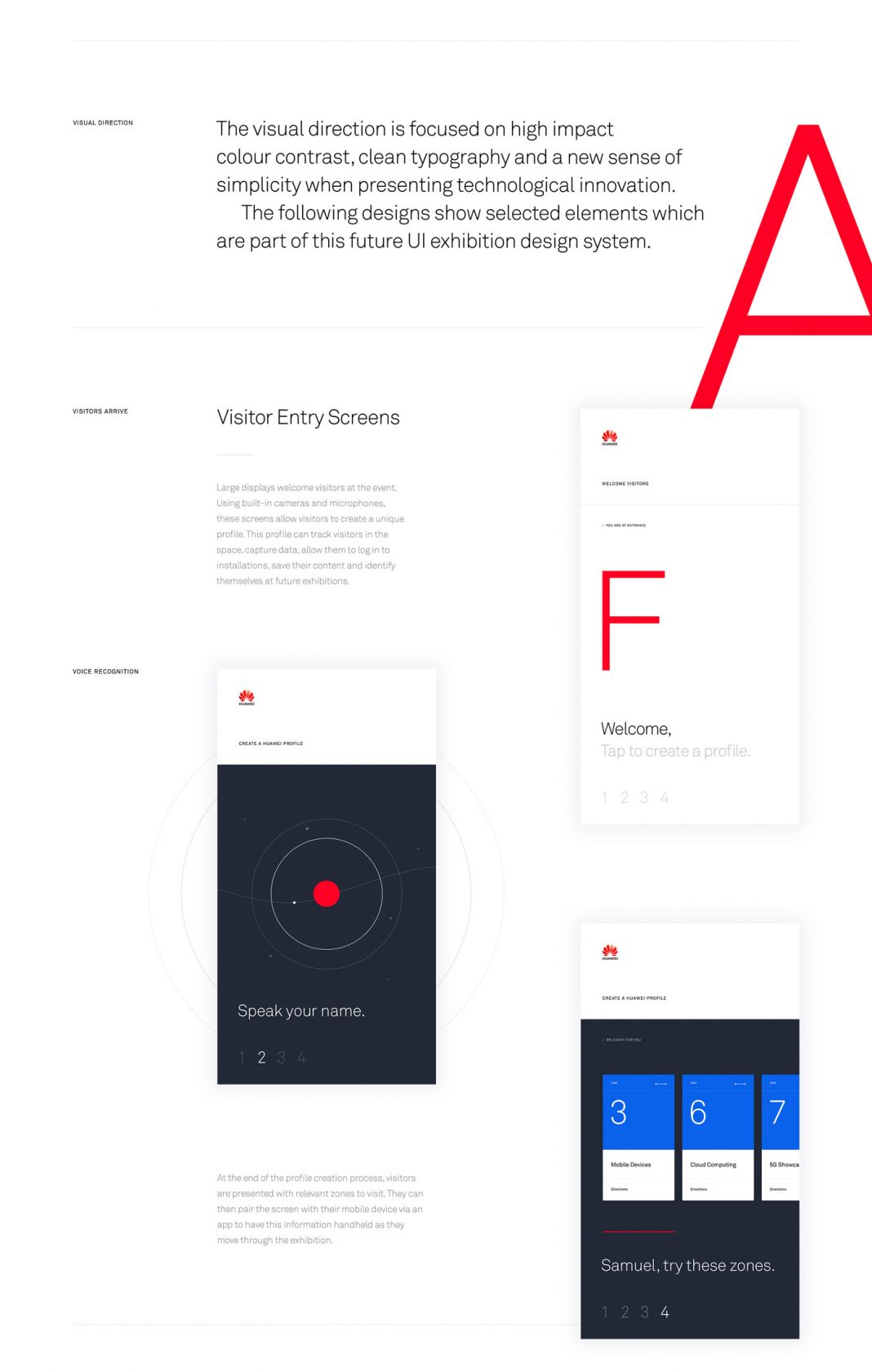 Huawei Exhibition UI Design Concept by Marcus Brown