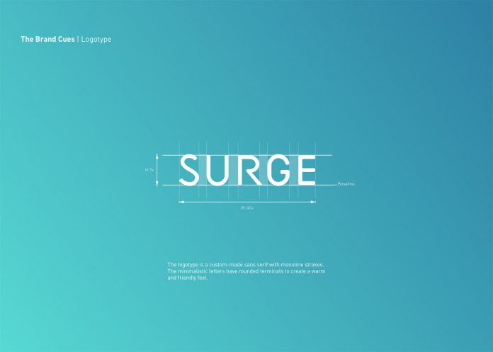 SURGE Logo Design and Branding by Maria Grønlund