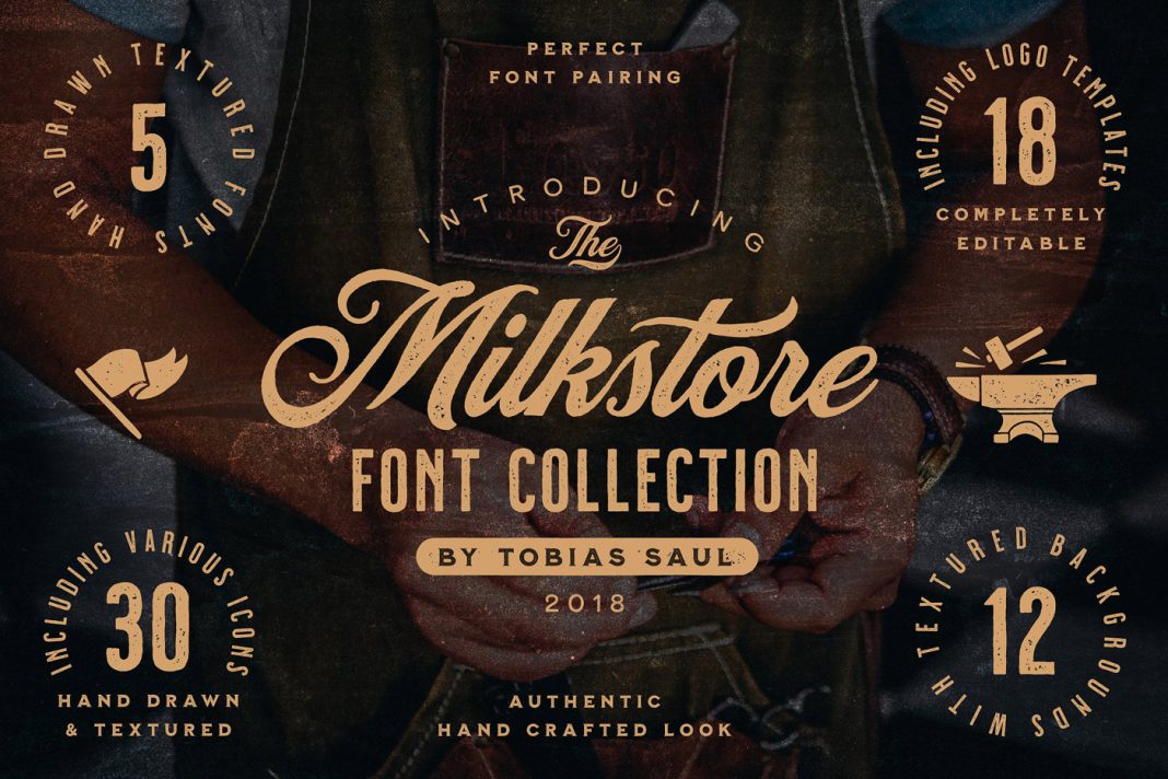 Milkstore Retro Fonts by Tobias Saul